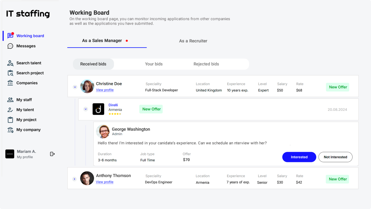ITStaffing - Find IT Projects and Talent with Machine Search